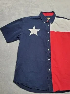 Sun River | Shirts | Vintage Sun River Clothing Texas Flag Red White ...